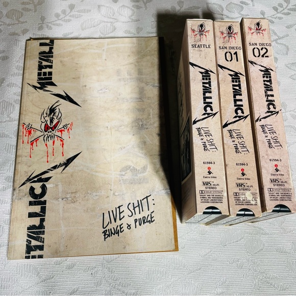 Other | Metallica Vhs Backstage Pass Book Live Shit Binge Purge San ...